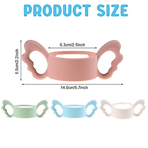 Silicone Wide-Neck Baby Bottle Handle, Outer Diameter Over 6cm for Bottle (Pack of 4)