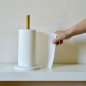 PuTwo Paper Towel Holder Countertop Stand-up Toilet Paper Roll Holder Kitchen Roll Holder Kitchen Towel Holder Vertical Paper Towel Stand, Toilet Paper Holder Stand Tower Holders for Bathrooms Kitchen