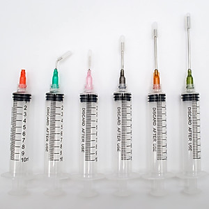 Glue Applicator Syringe with Blunt Tip Needle and Cap, for Liquid, Glue, Ink, Perfume, Lip Gloss Making