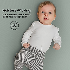 Yoofoss Baby Crib Sheets for Boys Girls, Fitted Crib Sheet 2 Pack for Standard Crib and Toddler Mattress, Super Soft Microfiber Baby Sheet 28x52x8in(Green+Leaf)