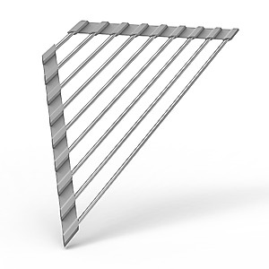 Yeepoo Triangle Roll-Up Dish Drying Rack, Compact and Foldable Stainless Steel Over Sink Organizer, Space Saving for Kitchen Drainer Caddy and Shelf Holder for Sink Corner Storage, Gray