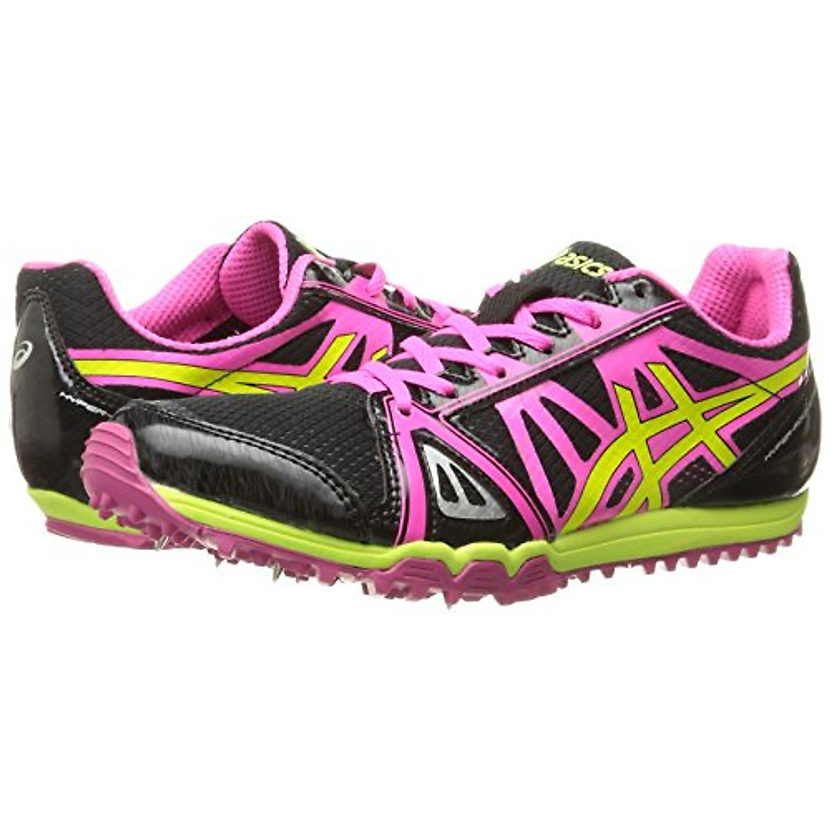 ASICS Women's Hyper Rocketgirl XC Spike Shoe, Black/Hot Pink/Flash Yellow, 11 M US