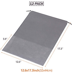 12PCS Shoe Bags for Travel Non-Woven with Rope for Men and Women Large Shoes Storage Organizers Pouch