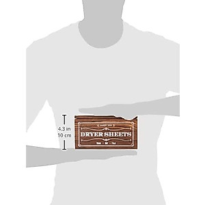 Dryer Sheet Holder for Laundry Room | Wooden Box Dryer Sheet Dispenser | Farmhouse Laundry Room Decor Accessories | Dryer Sheet Container with Lid | Laundry Room Organization Storage Container (Brown) | Laundry Softener Dispenser Sheets