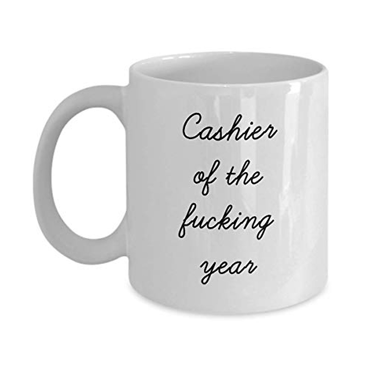 Best Cashier Mug Funny Appreciation Mug for Coworkers Gag Swearing Mug for Adults Novelty Tea Cup