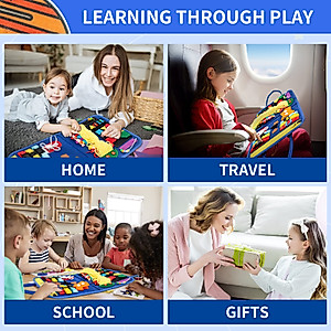 Rebala Busy Board Montessori Toys for Toddlers Sensory Toys Gifts for 1 2 3 4 Year Old Boys & Girls Preschool Toddler Activities Educational Travel Toy Learning Basic Dress Skills (Boy)