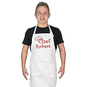 Personalized Apron Embroidered Chef Any Name Design Add a Name, premium quality apron with embroidery, great gift personalized apron