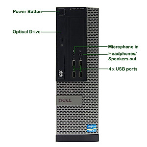 Dell OptiPlex 790 Small Form Computer Desktop PC, Intel Core i5 3.1GHz Processor, 16GB Ram, 120GB M.2 SSD, 1TB Hard Drive, BTO WiFi | Bluetooth, New Dual DELL 19 Monitor, Windows 10 (Renewed)