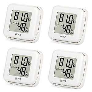 Indoor Digital Humidity 4Pack, Hygrometer Digital Hygrometer Family Indoor Thermometer , high-Precision Temperature and Humidity Monitors for greenhouses, Reptiles, Cigar Boxes, cellars, Offices