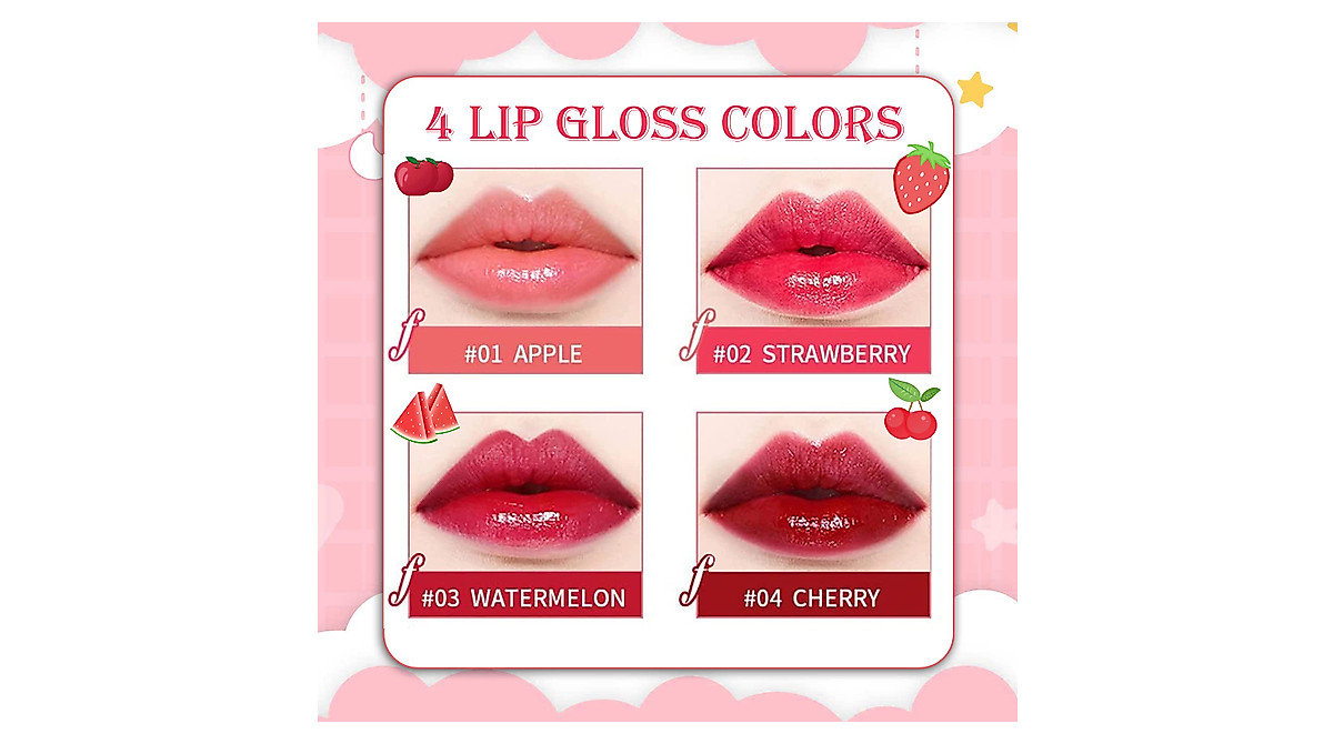 Lip Tint Set - 4 Colors Waterproof & Long Lasting