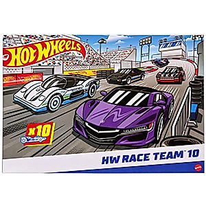 Hot Wheels 10-Pack, Set of 10 Toy Race Cars in 1:64 Scale, Licensed & Unlicensed Collectible Vehicle (Styles May Vary) (Amazon Exclusive)
