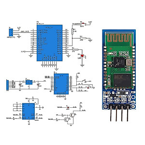 AEDIKO 4pcs HC-06 Bluetooth Module RS232 4 Pin Wireless Serial RF Transceiver Module Bi-Directional Serial Channel Slave Mode Module