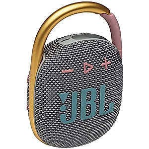 JBL Clip 4 Portable Waterproof Wireless Bluetooth Speaker Bundle with Premium Carry Case (Grey)