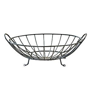 Spectrum Yumi Arched Fruit Bowl Server (Black) | Dining Table & Kitchen Counter Organizer, Modern Fruit Basket Stand | Yumi Collection