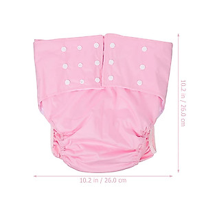 2Pcs Adult Nappy Reusable Adult Diaper Washable Cloth Diaper Anti- Leakage Adult Diapers for Elderly Incontinence Women Men