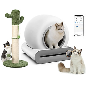 Cat Automatic Smart Self-Cleaning Cat Litter Box,Cat Litter Cleaning Robot with 65L+9L Large Capacity, App Control Smart for Multiple Cats