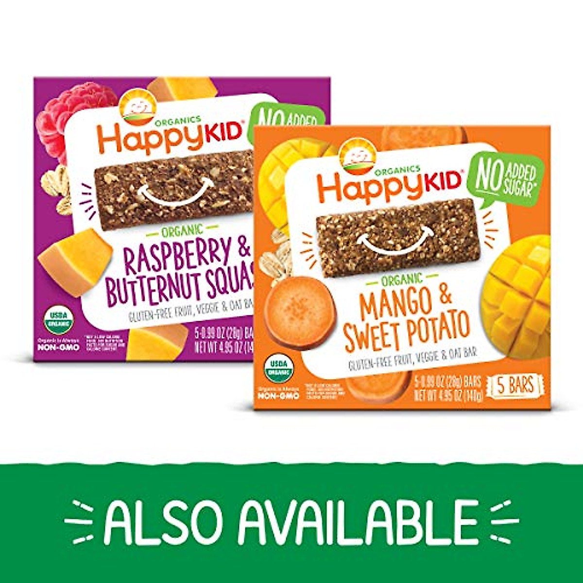 HAPPYKID Organics Organic Kid Snack, Apple, Kale, & Mango, 3.17 Ounce Pouch, Pack of 16 (Packaging May Vary)