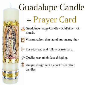 The Magnificient prayer candles collection - Our lady of guadalupe religious candles - Catholic candles cirios religiosos catolicos Jesus candle st jude candle - veladoras mexicanas velas para bautizo