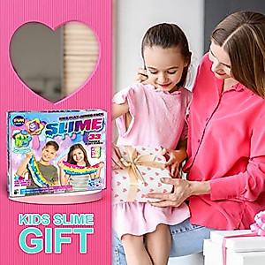 33 Cups Jumbo Slime Kit for Girls and Boys, FunKidz Premade Ultimate Slime Pack to DIY Big Fluffy Slime Making Kits Super Party Favors Gift Toys for Kids