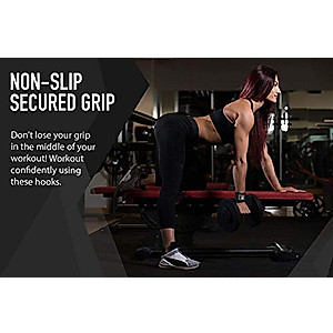 Weight Lifting Hooks Heavy Duty Lifting Wrist Straps for Pull ups Deadlift Straps for Power Lifting Lifting Grips with Padded Workout Straps for Weightlifting Ideal Gym Gloves for men and women