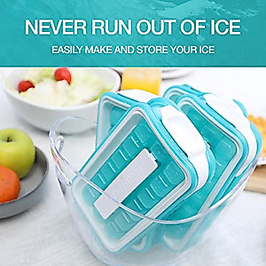 ICEBREAKER CLEAR POP 2023 - Make And Serve Ice Without Ever Touching The Ice - The Sanitary Ice Tray for Freezer - NO Spills Silicone Tray With Lid - Ice Cube Maker 18 Ice Cubes
