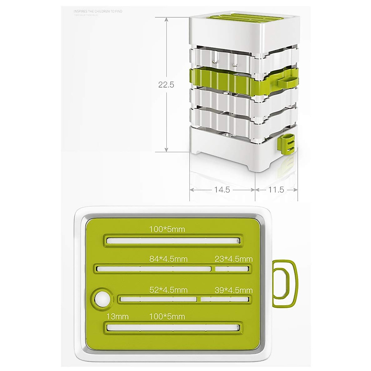 CUJUX Eco-Friendly Plastic PP Multifunction Chen Knife Holder Metal Scissors Organizer Tools Kitchen Knife Block Rack Desktop(without knife) (Color : A)