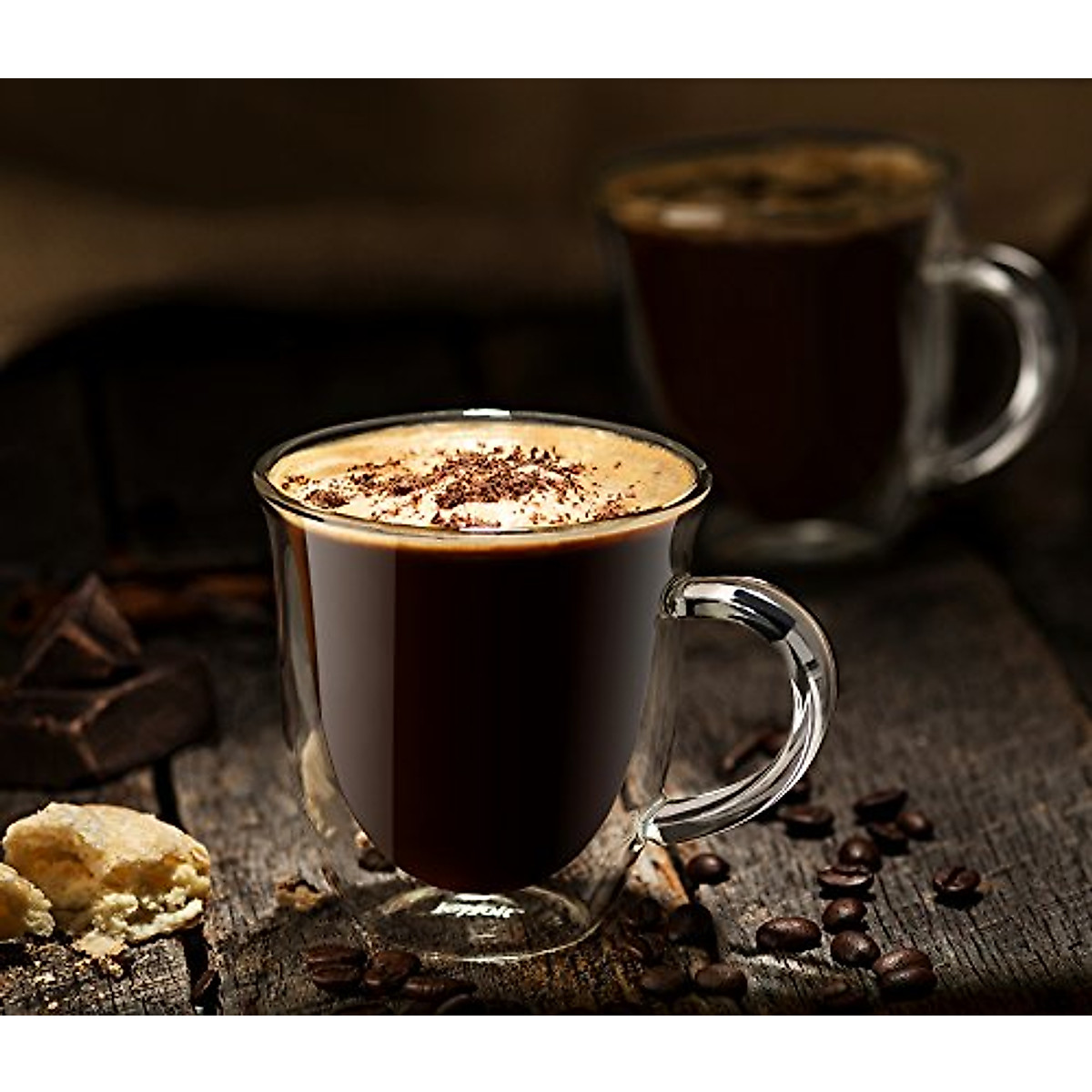 JoyJolt Serene Double Walled Insulated Glasses Coffee Mug (Set of 2) 7.4 Ounces