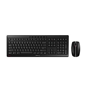 CHERRY Stream Desktop - Wireless Keyboard and Mouse Combo - US Layout - QWERTY Keyboard - Black