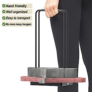 TOFIIGREM Hanger Storage Holder, Hanger Storage Stand Holds up 80 Velvet Hangers for Laundry Room Closet Space Saving, Sturdy Adult Baby Clothes Hanger Holder Rack (Black)