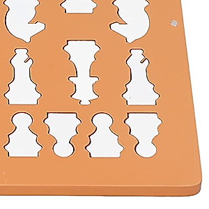 Cyrank Chess Board Game, Folding Wooden Chess Board Set Portable Travel Outdoor Games Gifts for Kids