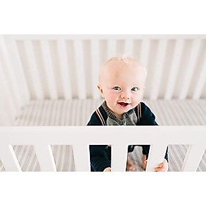 Premium Fitted Knit Crib Sheet/Toddler Sheet "Midtown" by Copper Pearl