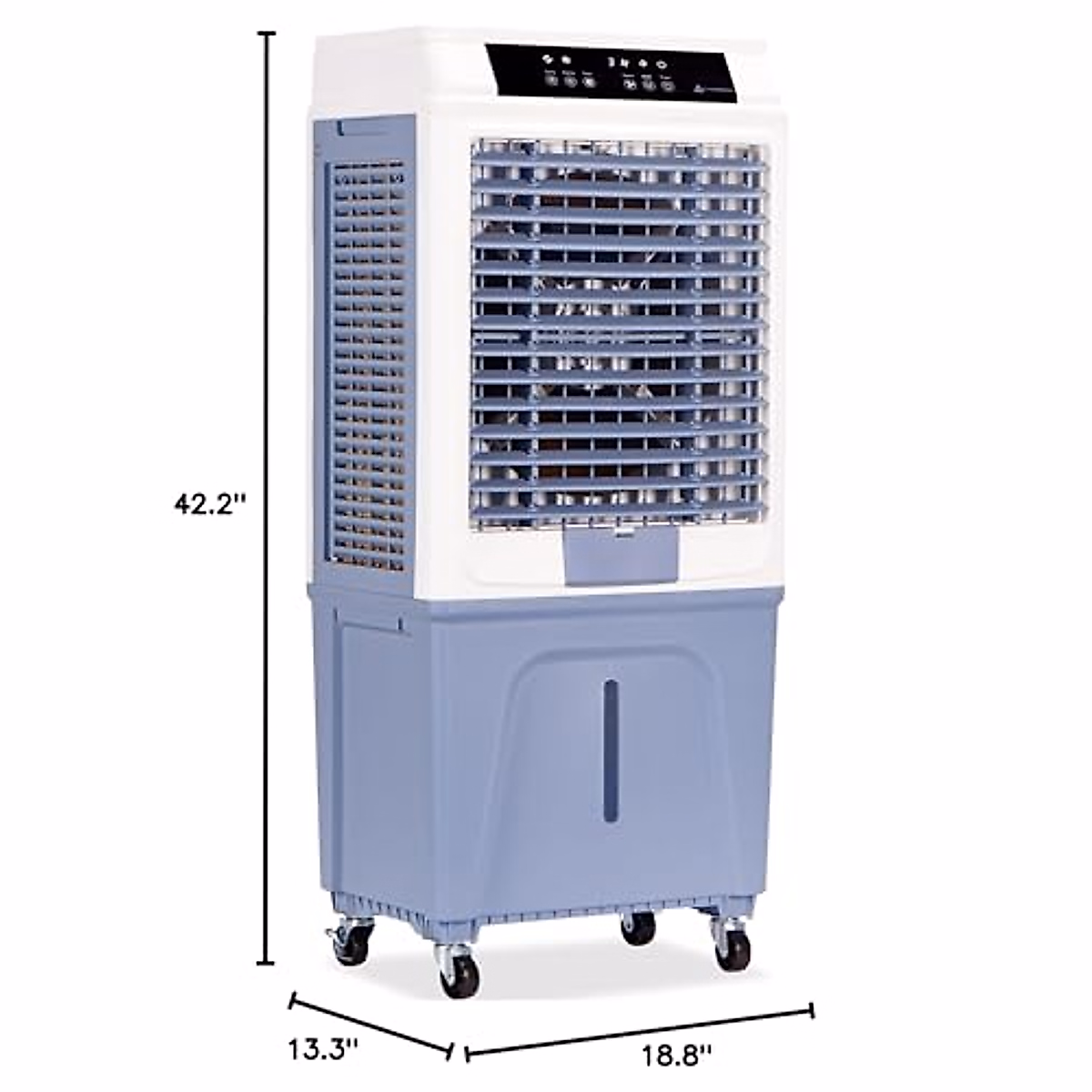 Uthfy Evaporative Air Cooler,3880CFM Swamp Cooler With 10.6 Gal Tank, 43" Portable Evaporative Cooler With Remote,12H Timer,4 Ice Pack,Oscillation,3 Speeds,3 In 1 Cooling Fan for Garage,Patio,Basement