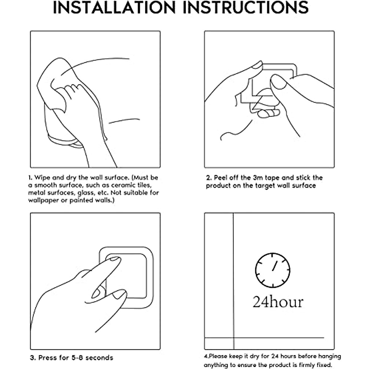 Aottop Towel Holder Towel Bar Towel Ring Without Drilling 304 Stainless Steel Self Adhesive Towel Rack Bathroom Holder Accessory for Kitchen and Bathroom