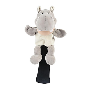 Colaxi Golf Club Wood Head Cover Driver Fairway Wood Head Cover Golf Headcovers Replacement Sleeve Protector Guard with Cute Hippo Design