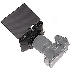 Fotga Mini Lightweight 4x4 4x5.65 Clip-on Lens Matte Box for DSLR Mirrorless Camera A7 A7R A7S II III IV Z6 Z7 II RP R3 R5C GH5 GH6 BMPCC 4K 6K,Compatible 52mm/55mm/58mm/62mm/67mm/72mm/77mm/82mm Lens