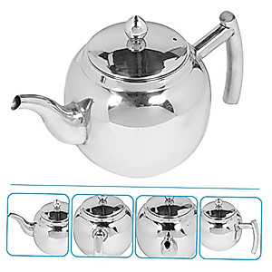 FELTECHELECTR 1pc Stainless Steel Teapot Tea Kettle Tea Maker Pot Coffee Espresso Machine Drip Coffee Maker Blooming Tea Containers Heating Water Pot Water Boiling Container Tea Strainer