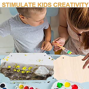 12Pcs Unfinished Wood Crafts, Rectangle-Shaped Wood Plaque for Carfts, DIY Wood Sign for Door Hanger, Wood Burning, Painting, St. Patrick's Day Crafts Home Decor, 8.8 x 5.7 Inches