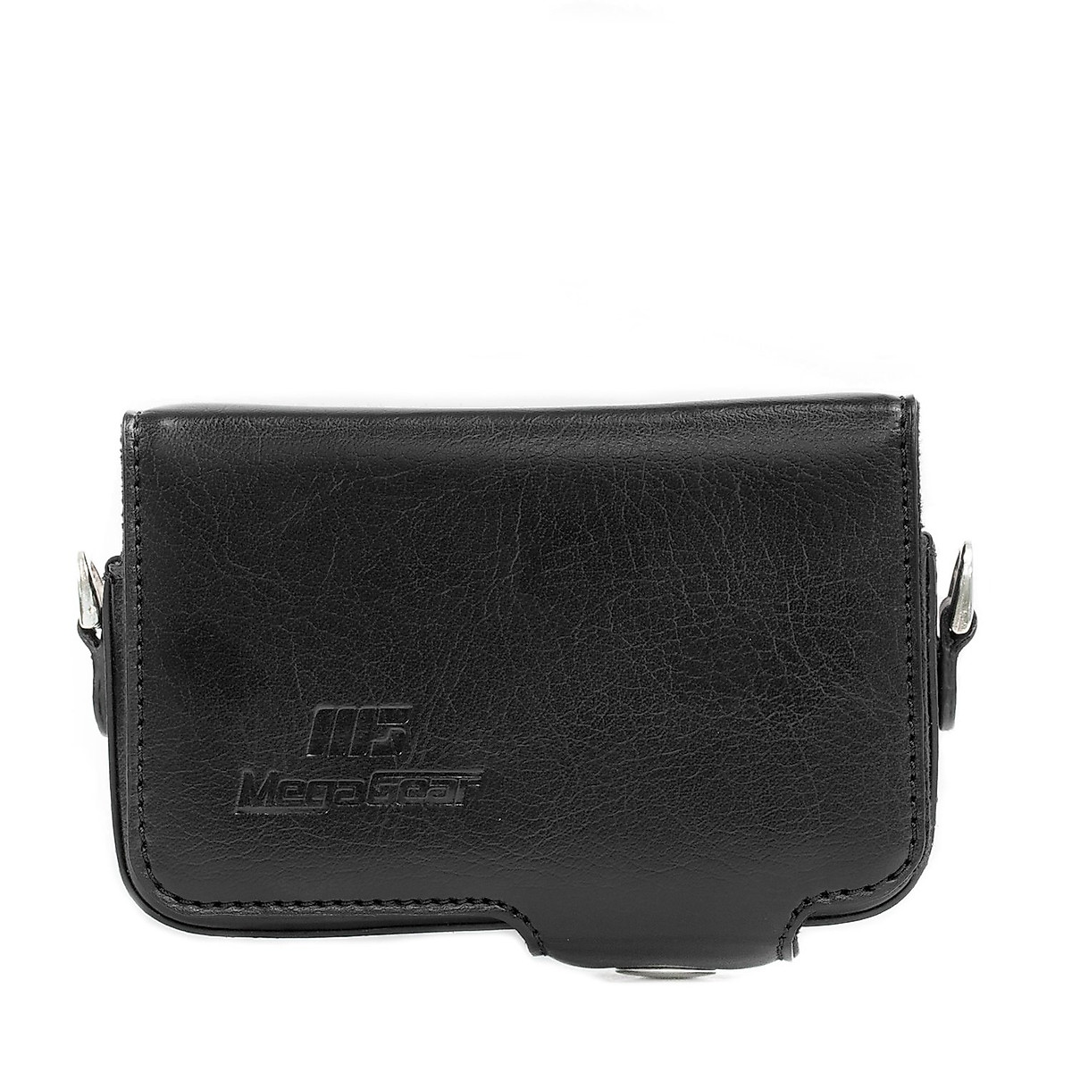 MegaGear Leather Camera Case with Strap Compatible with Canon PowerShot SX740 HS, SX730 HS, Black