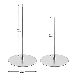 Kütral Vertical Skewer, Shawarma stand (9- and 12-Inches spike) Brazilian Skewer for Tacos Al Pastor,This Vertical Barbeque Grilling Rack Comes with Silicone Basting Brush