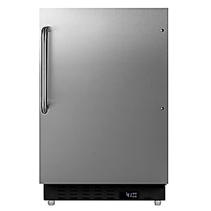 Summit Appliance ALR47BCSS 20" Wide Built-In All-Refrigerator, ADA Compliant, 3.53 cu.ft Capacity, Temperature & Open Door Alarms, Automatic Defrost, Stainless Steel Cabinet, Interior Light