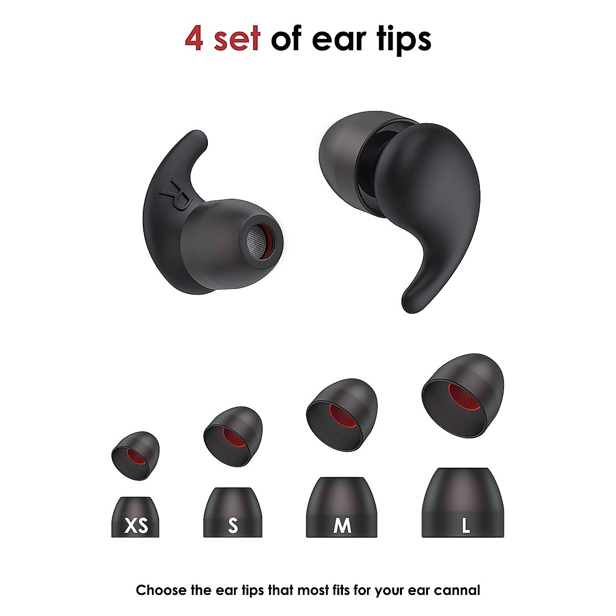 Vikela Sleeping Earplugs, Small Ear Plugs, Soft Earplugs for Sleep Snoring, Silicone Earplugs, Concert Earplugs, 2 Count (Pack of 1)