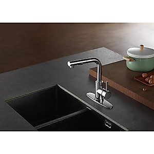 Kingston Brass LS2711DL Concord Pull-Out Sprayer Kitchen Faucet, Polished Chrome, 12.69 x 9.81 x 7.94