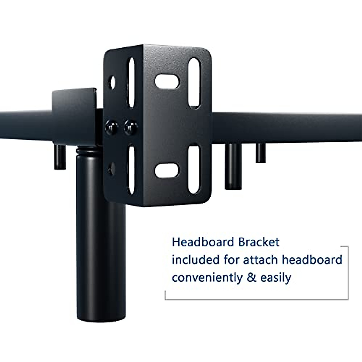 HOMUS Modern Metal Platform Bed Frame King, Heavy Duty Low Profile Bed Base - 3000lbs Capacity Support, Easy Assemble, Black