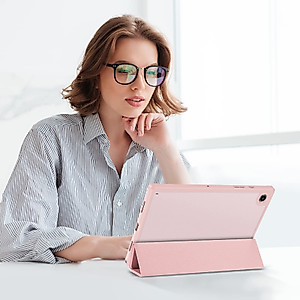 ProCase Smart Case for Galaxy Tab A8 10.5 inch 2022, Trifold Lightweight Protective Smart Cover with Translucent Back for 10.5” Galaxy Tab A8 SM-X200 X205 X207 –Pinkgold