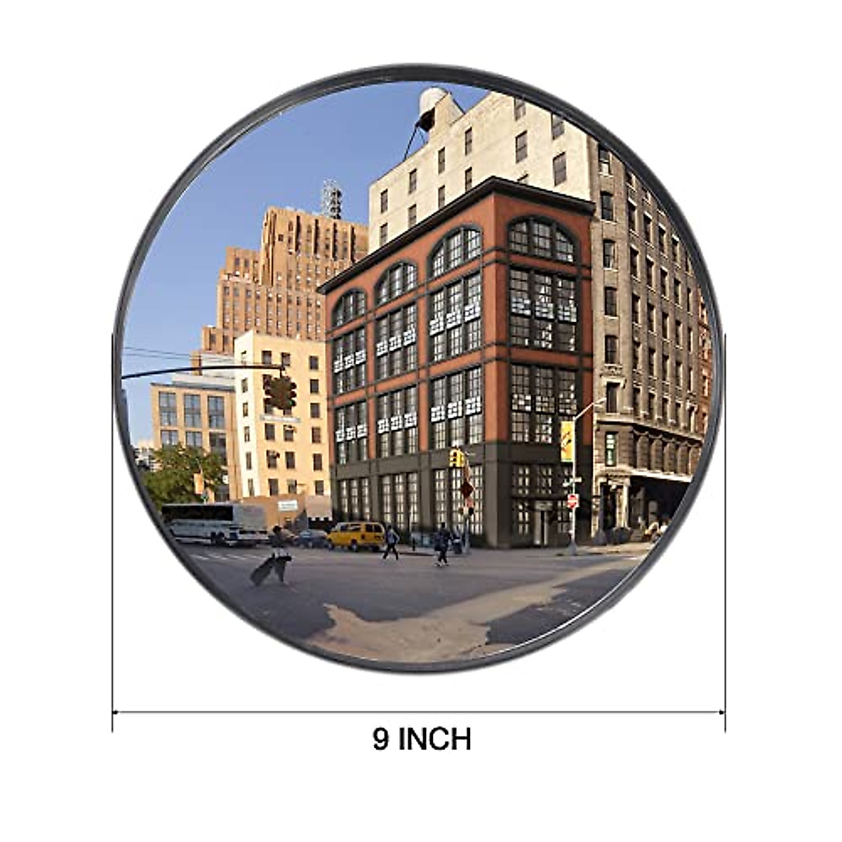 Convex Mirror Concave Mirror 9"(22cm) Corner Mirror Blind Spot Office, Driveway, Offices, Stores Traffic Safety Mirror Adjustable Fixing Bracket Cubicle Mirror Convex