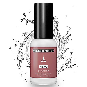 VIROCHEMISTRY Pheromones to Attract Women for Men (Hero) Body Spray - Bold, Extra Strength Human Pheromones Fragrance Body Spray - 50ml (Human Grade Pheromones to Attract Women)