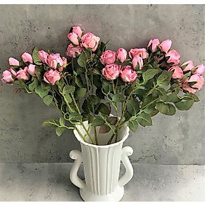 HGKJH Artificial Wild Flower 6 Pcs Cosmos Long Stem Calliopsis, Simulation Bouquet, Realistic Plastic Fake Silk Flowers Table Kitchen Home Garden Party Arrangement Wedding Decoration, 6 Head, Purple