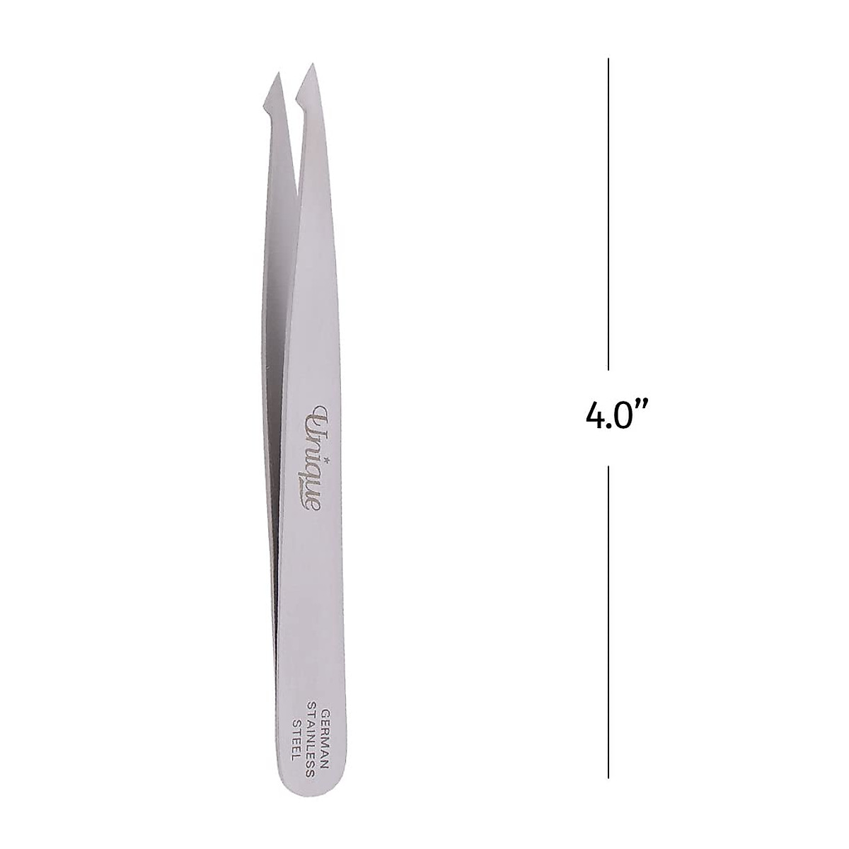 Tweezers - Eyebrow Twin Tweezer - Slant Tip, Pointed Tip, German Stainless Steel, Hair Removal, Facial - By The Unique Edge