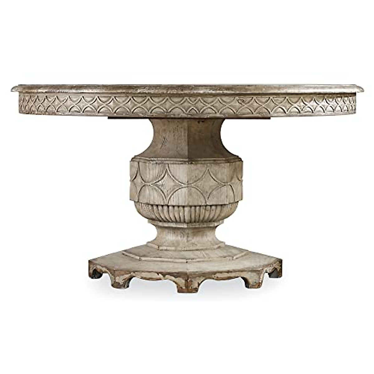 Hooker Furniture Chatelet Round Extendable Dining Table in Vintage White