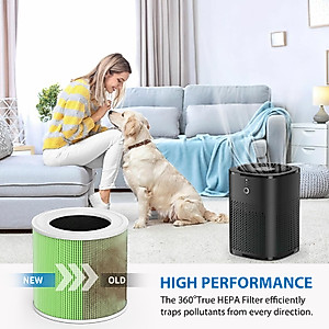 HY1800 Replacement filter Compatible with CHIVALZ/MORENTO/AYAFATO/IOIOW and Loytio Purifier, H13 True HEPA Filter with Extra 4-Pieces aroma pad